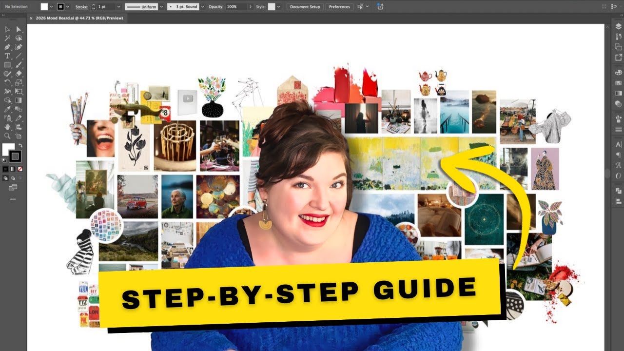 Here's how I create my yearly mood board from scratch | 2026 - YouTube