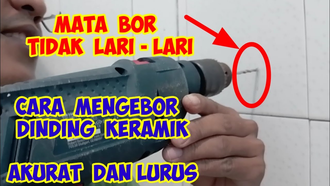 Cara mengebor dinding keramik biar tidak retak atau pecah - YouTube