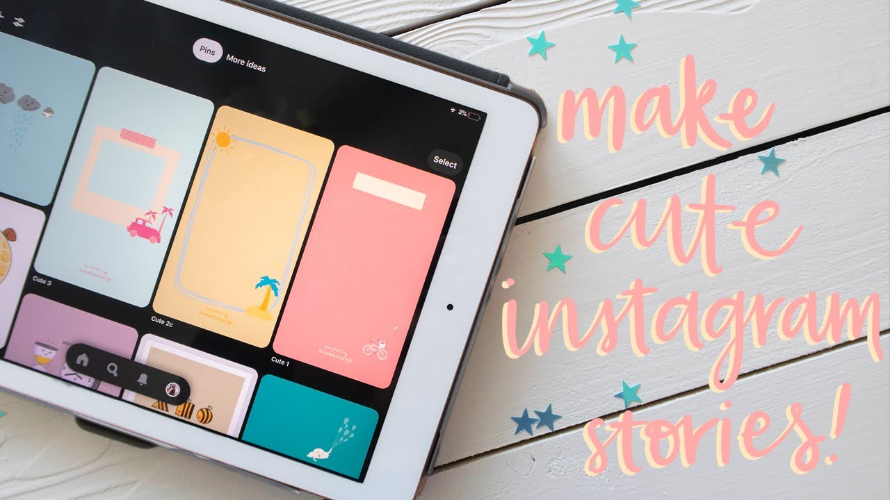 🦋💕 how to design cute & aesthetic instagram stories on procreate 🦋💕 ...