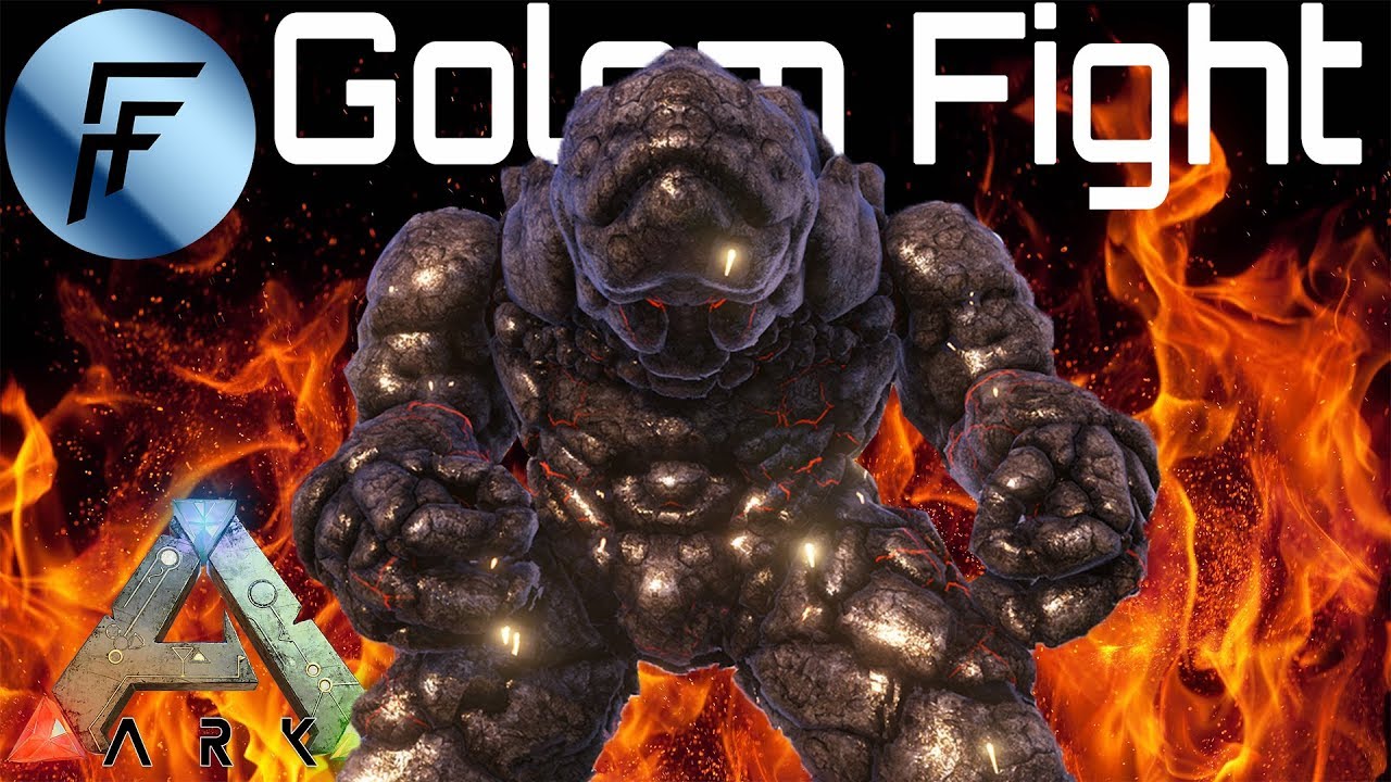 Solo Lava Golem Fight - ARK: Survival Evolved Cinematic Game Play - YouTube