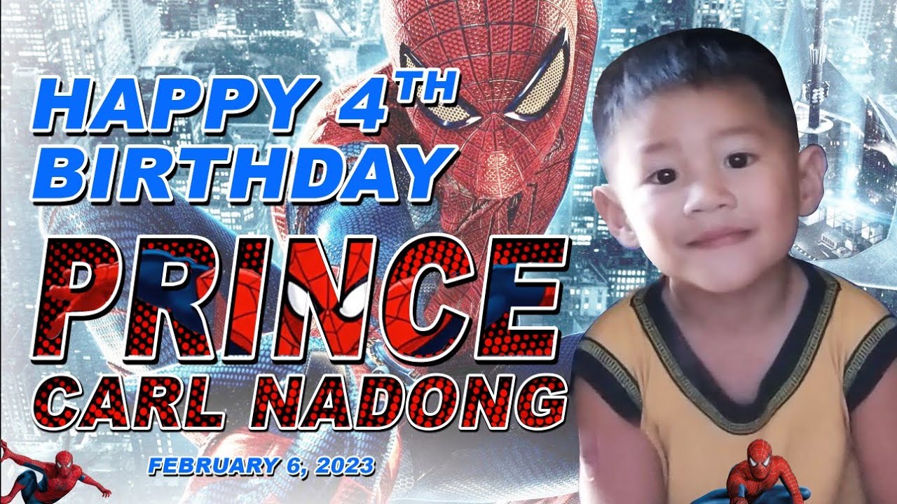 SPIDERMAN TARPAULIN BIRTHDAY LAYOUT - YouTube