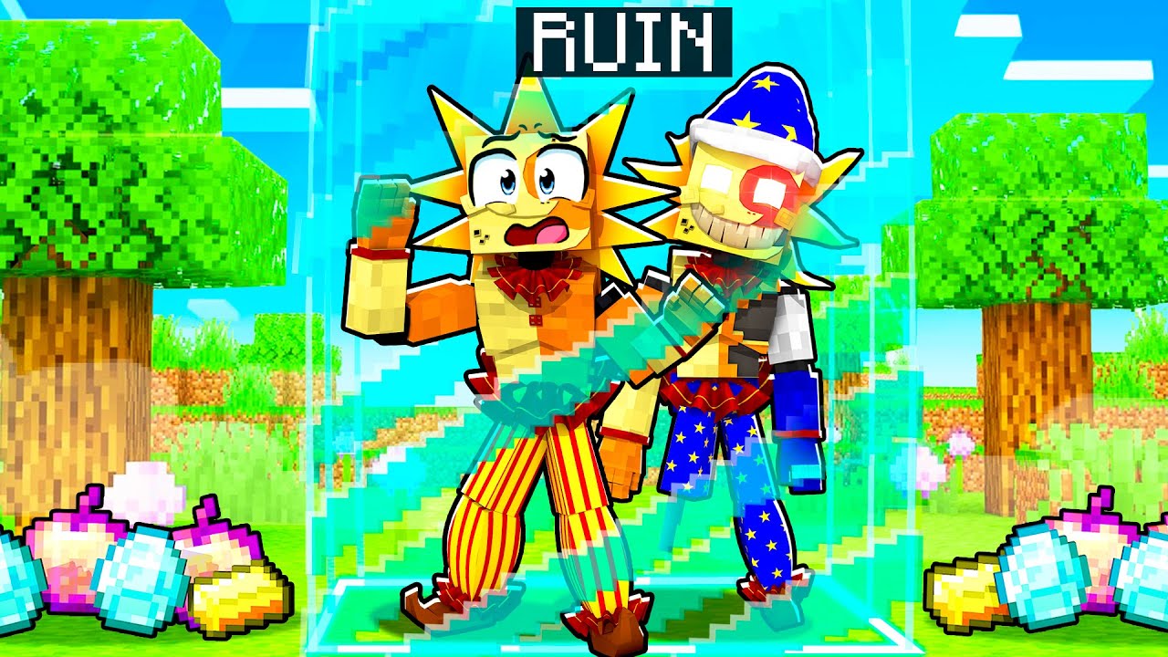 LOCKED on ONE BLOCK with RUIN ECLIPSE in Minecraft - YouTube