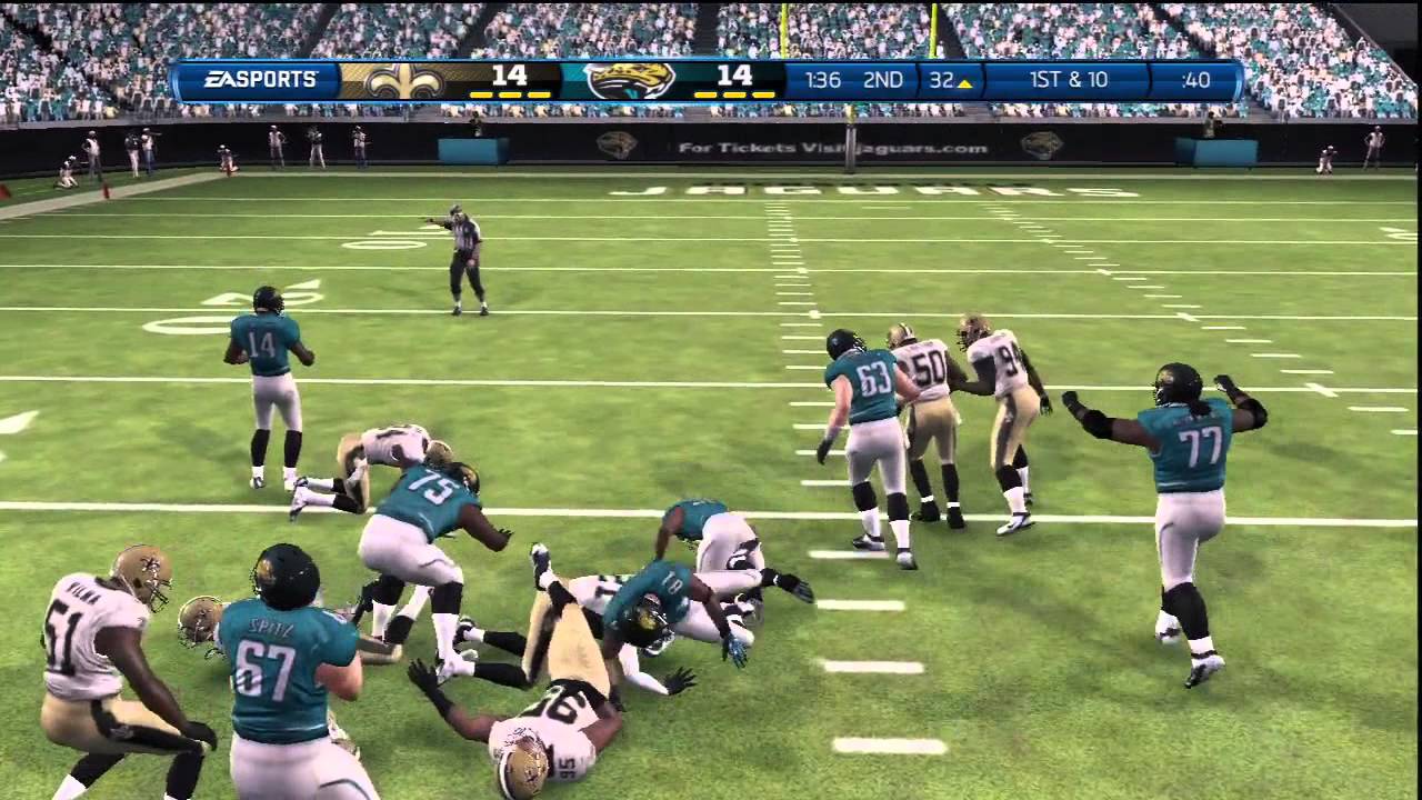 Madden 13:THE HUMAN PINBALL MACHINE-JAGUARS vs SAINTS-Madden 13 ONLINE ...