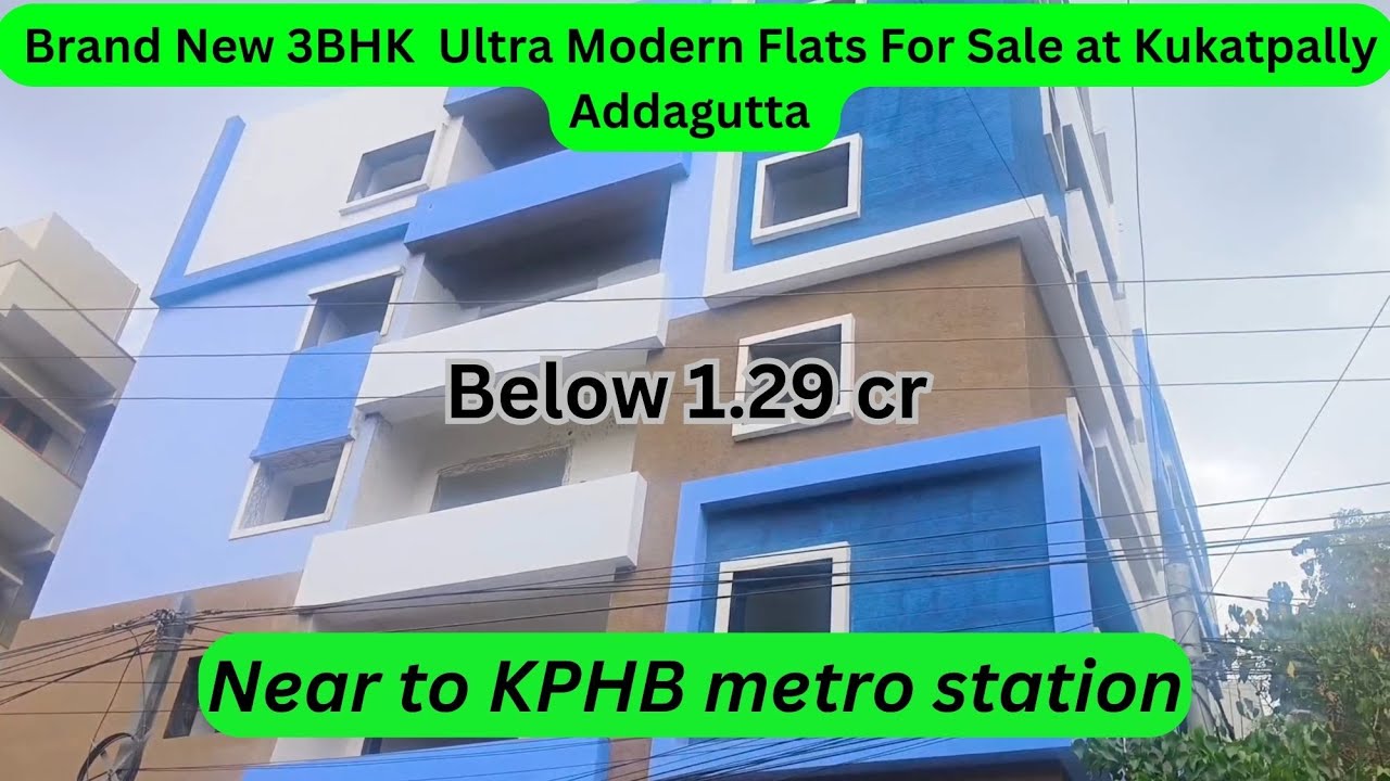 Beautiful & Brand New 3BHK Ultra Modern Flats For Sale at Kukatpally ...