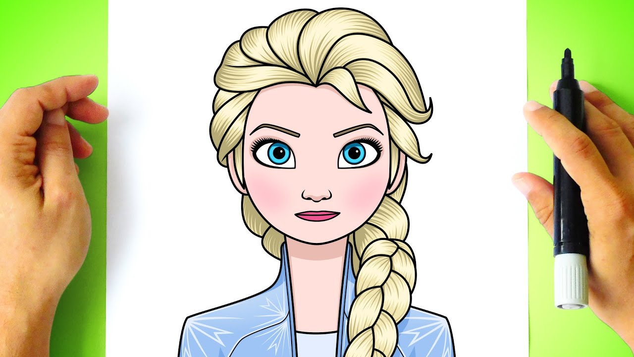 Como DESENHAR a ELSA - Cómo DIBUJAR a ELSA - Frozen - Disney Drawing ...
