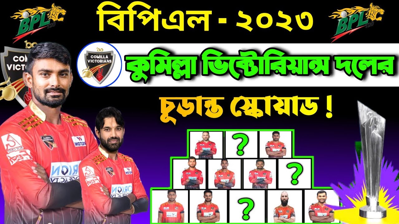 Comilla Victorians Final Squad BPL 2023| BPL 2023| Comilla Victorians ...