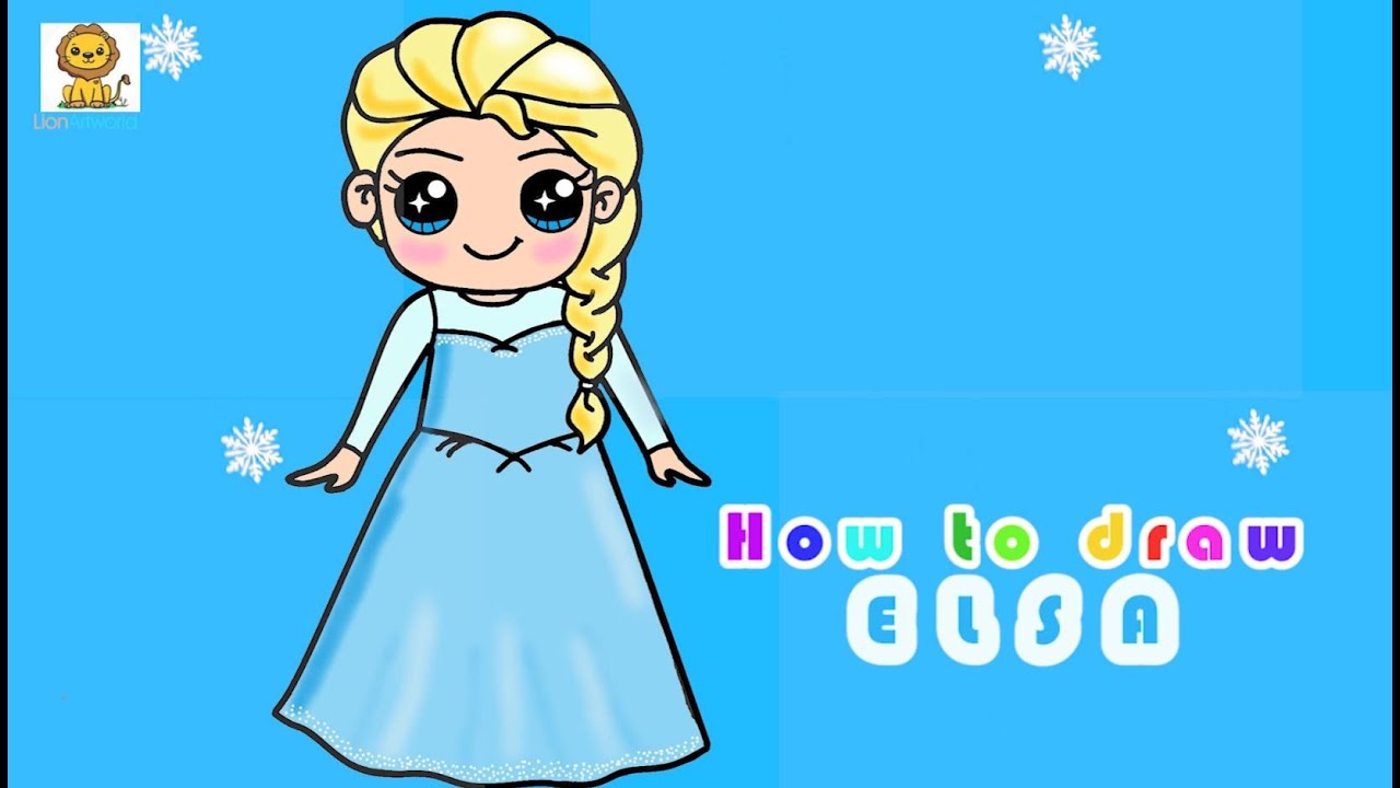 How To Draw Elsa - NEW - YouTube