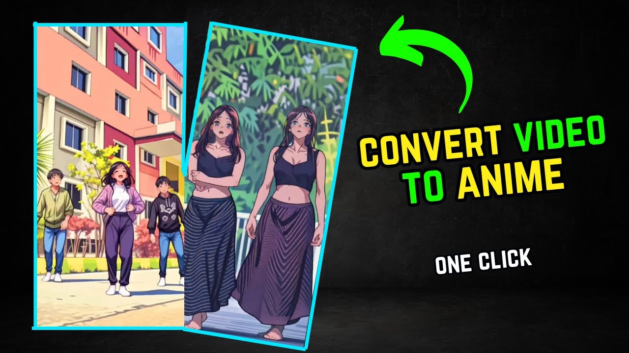 How To CONVERT Normal Video To ANIME free /Anime Video Kaise Banaye ...
