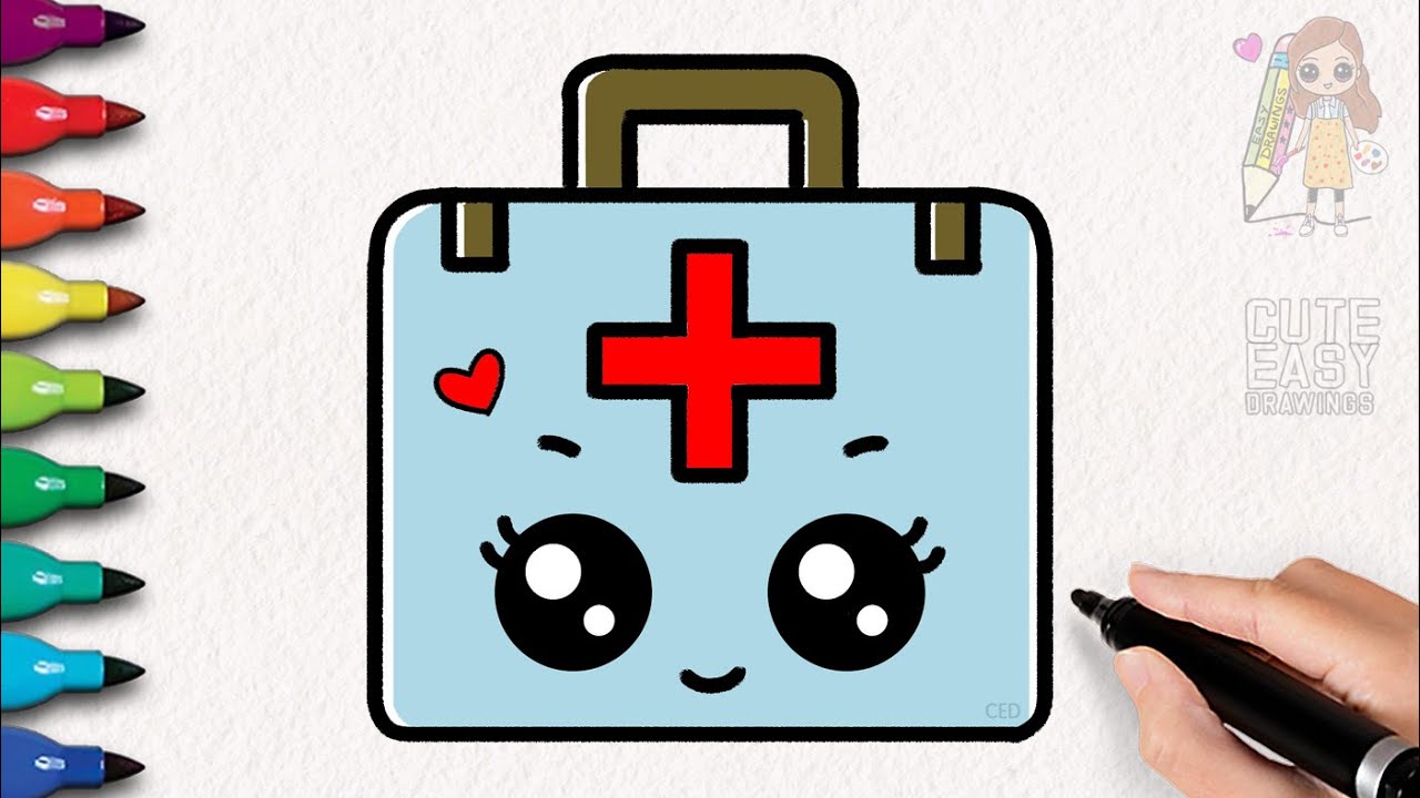 How to Draw First Aid Box Easy - YouTube