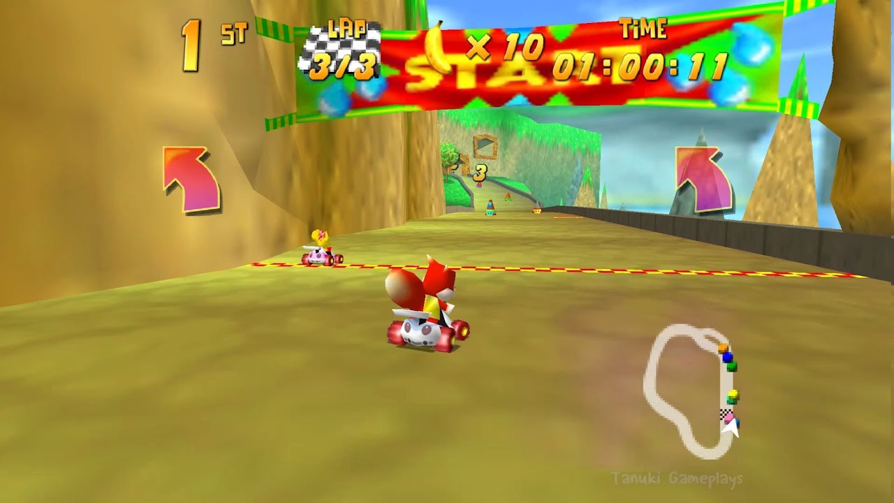Diddy Kong Racing HD - Treasure Caves - YouTube