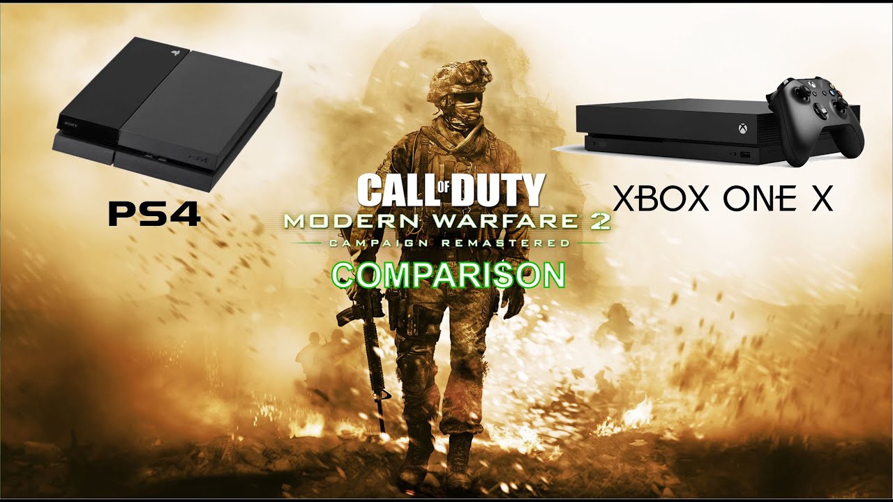 PS4 And Xbox One X COD MW2 Remastered Comparison - YouTube