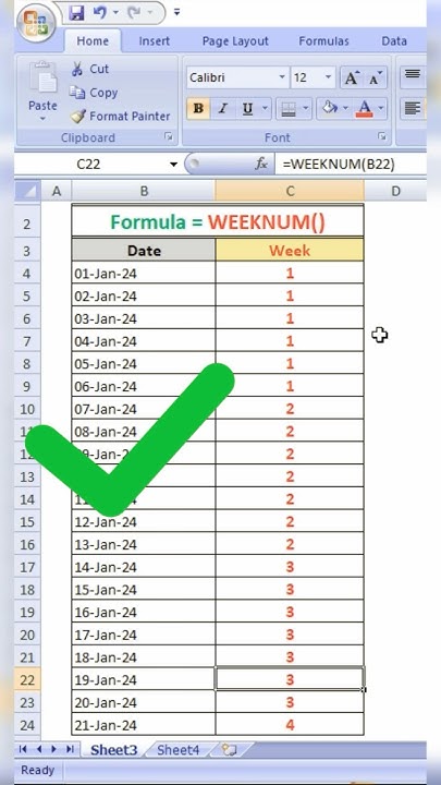 Weeknum Function in Excel Explained | Find Week Number from Date | # ...