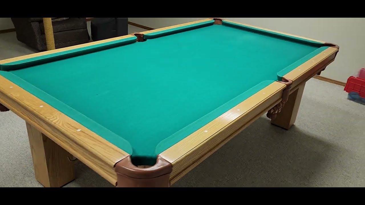 8'ft snooker type pockets table. - YouTube