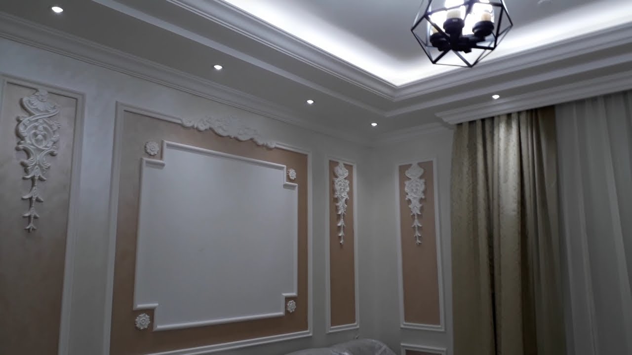 Latest gypsum decoration design room - YouTube