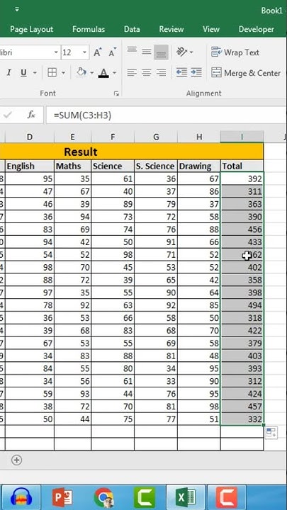 Excel sum formula 😱| Excel tutorials | Excel data entry work |Excel videos | Excel07 #shorts # ...