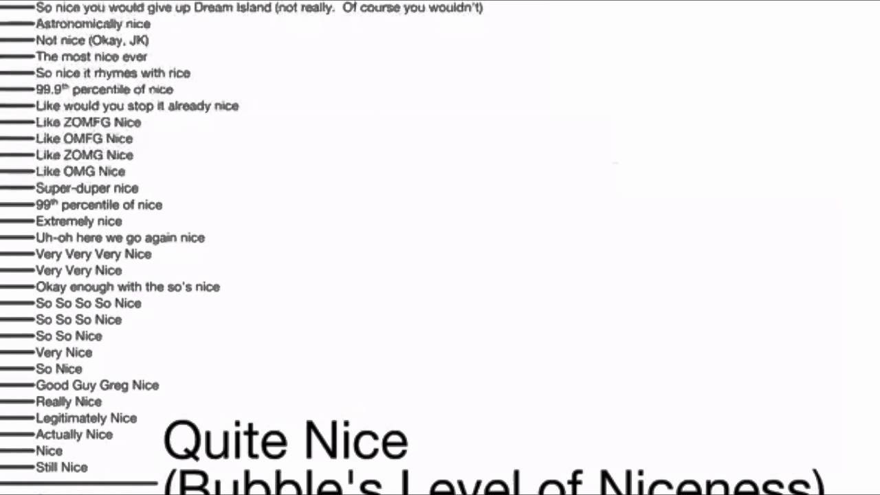 Leafy's scale of niceness - YouTube