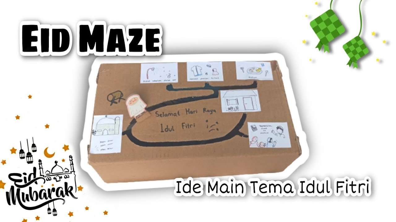 Eid Maze - Sunnah sholat Idul Fitri - tutorial mainan kardus ...