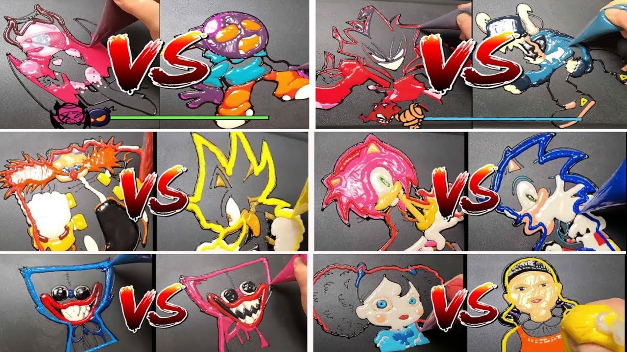 FRIDAY NIGHT FUNKIN vs Sonic Pancake art Challenge/ Eggman, Sonic ...