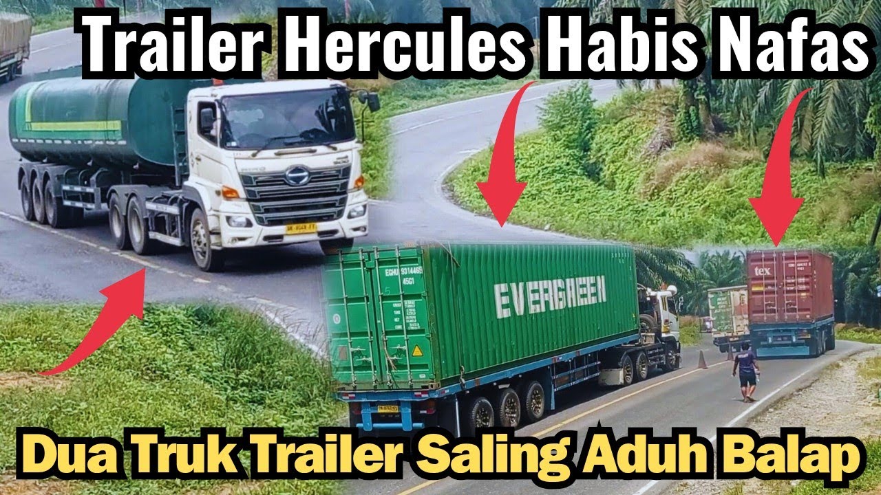 Berbagai Jenis Truk Trailer Berlewatan Ada Yang Habis Nafas Dan Ada ...