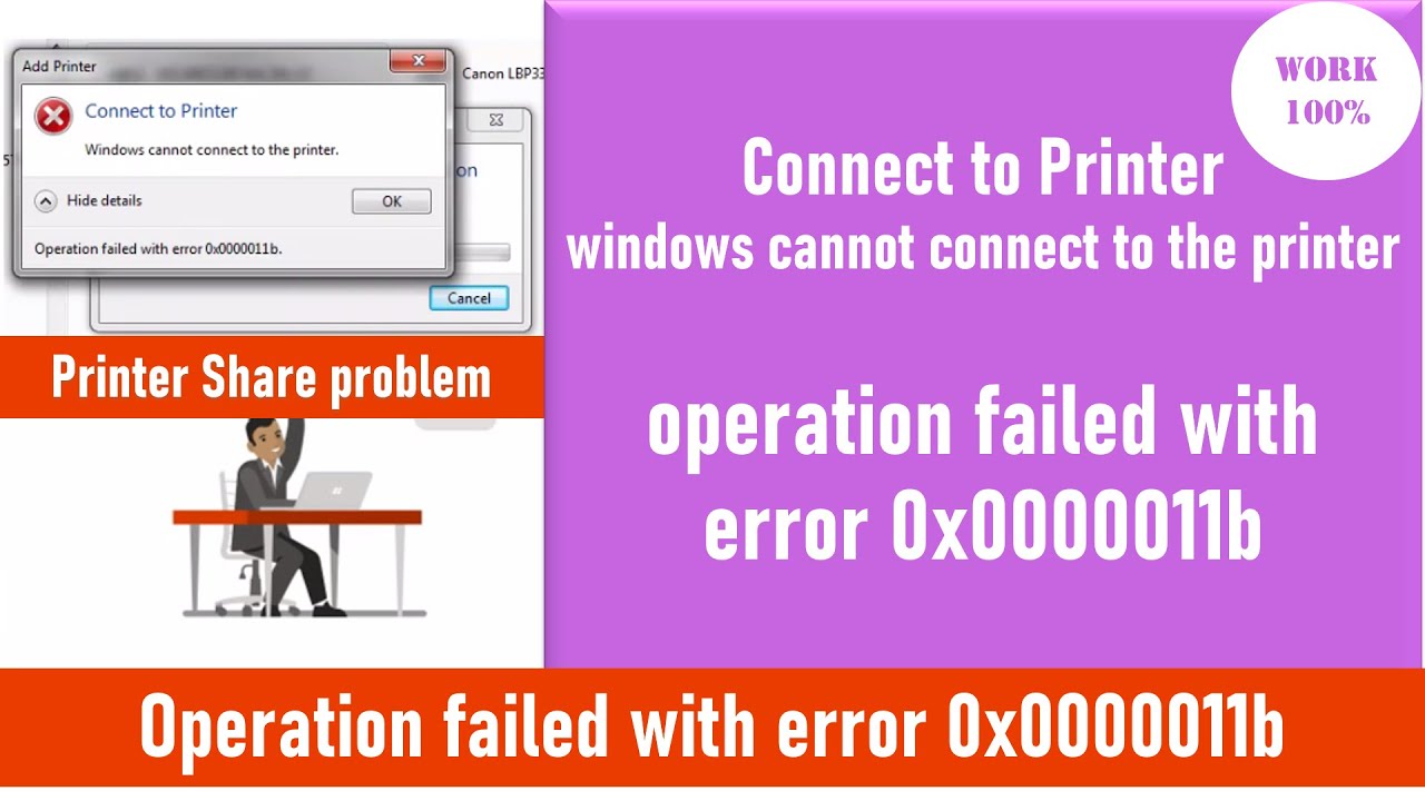 Connect to Printer windows cannot connect to the printer , operation ...