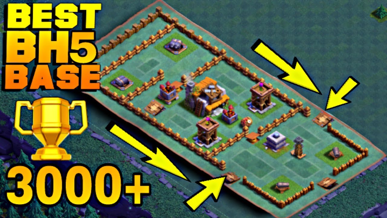BUILDER HALL 5 (BH5) BEST BASE LAYOUT | NEW BEST BH5 TOP TROLL BASE ...