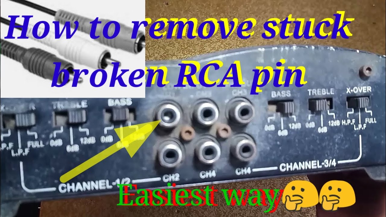 paano tanggalin ang naputol na RCA pin sa terminal, How to pull out ...