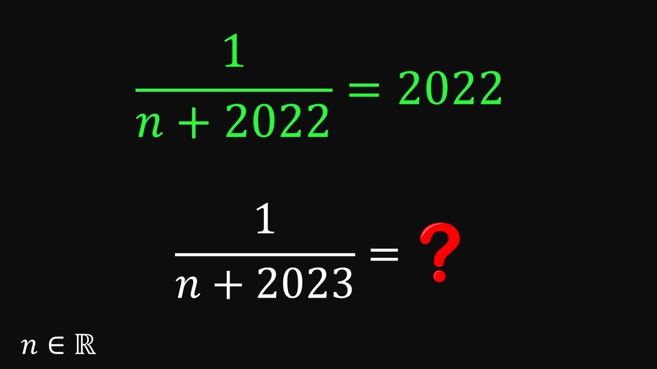 Mental Math Challenge | Evaluate the value of 1/(n+2023) - YouTube