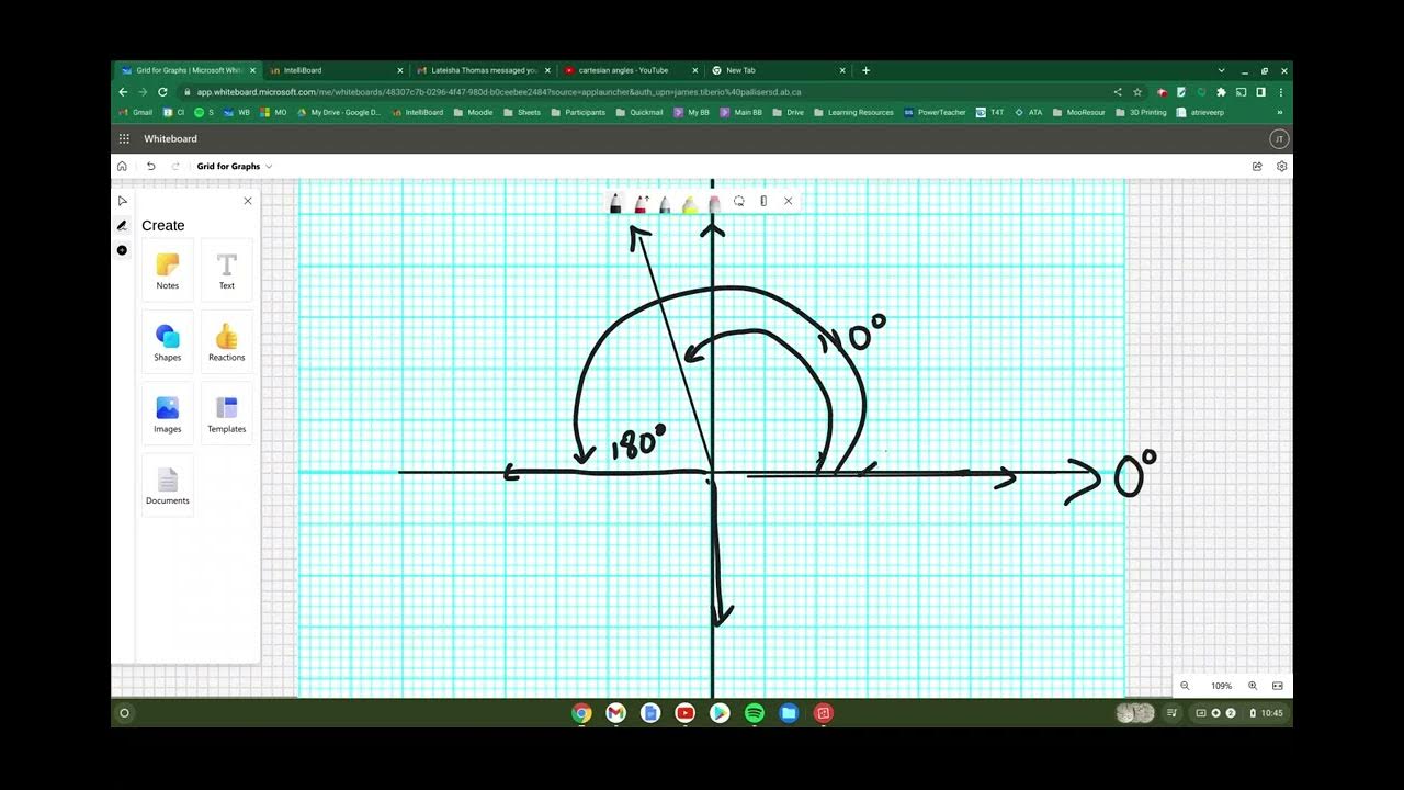 Measuring Angles on the Cartesian Plane - YouTube