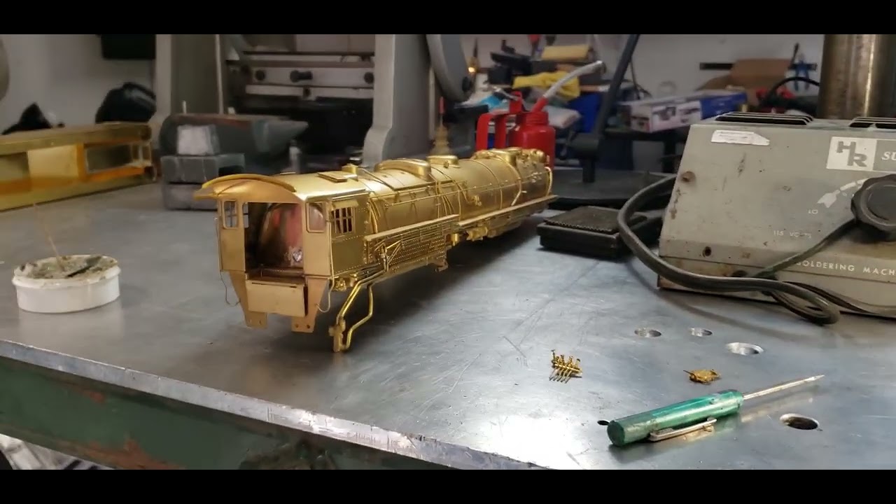 O Scale 2 Rail Brass DRG&W 2-8-8-2 by USHobbies....Part 6 (cont). - YouTube