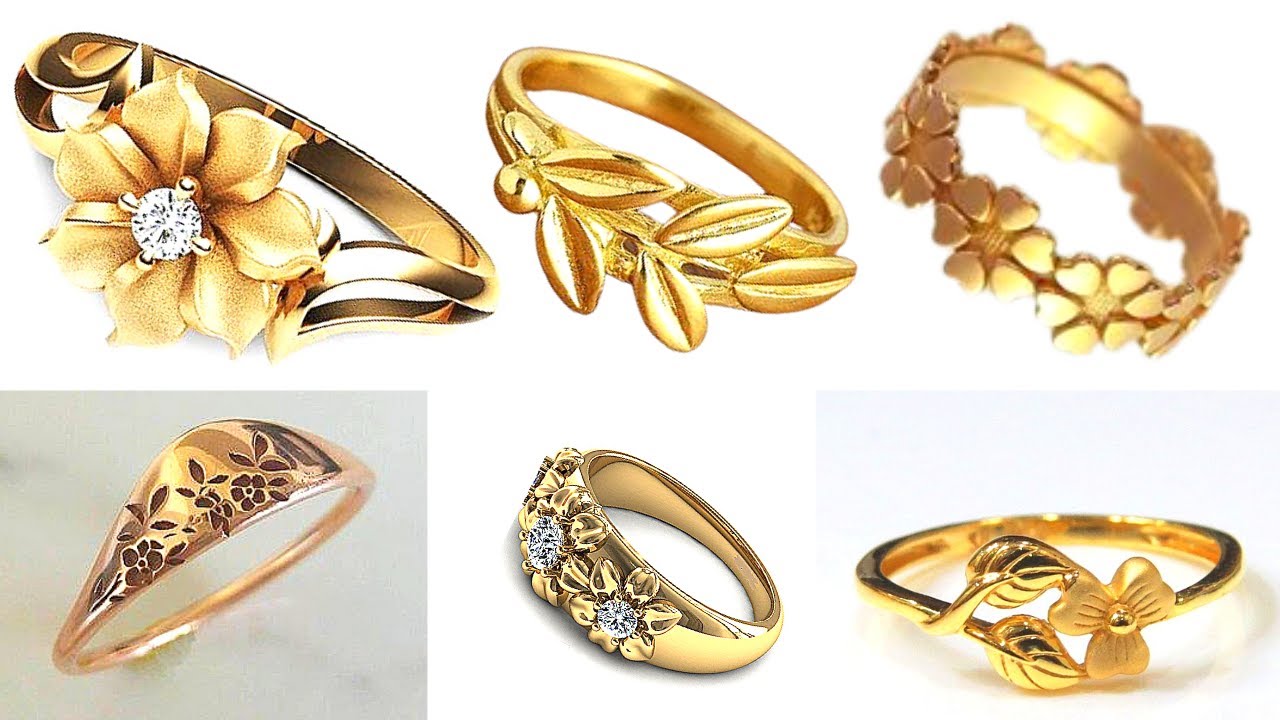 Cute gold rings for women and girls | Beautiful rings | Latest rings ...