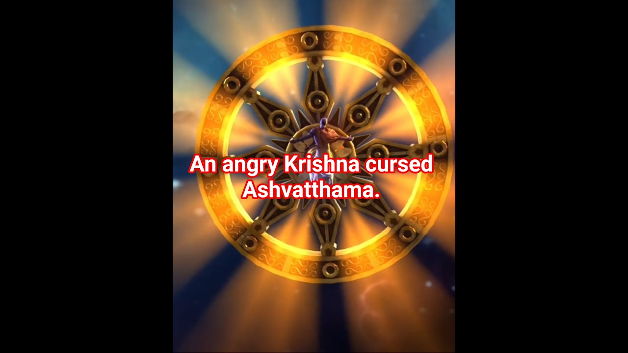 An angry Krishna cursed Ashvatthama.🙏♥️#lordkrishna #krishnabhakti # ...