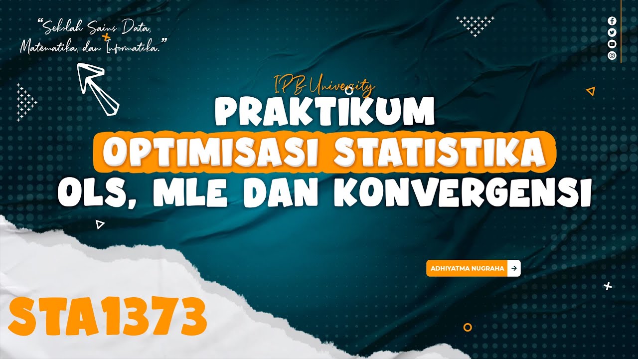 Penggunaan OLS dan MLE - Tutorial Software R Studio - YouTube