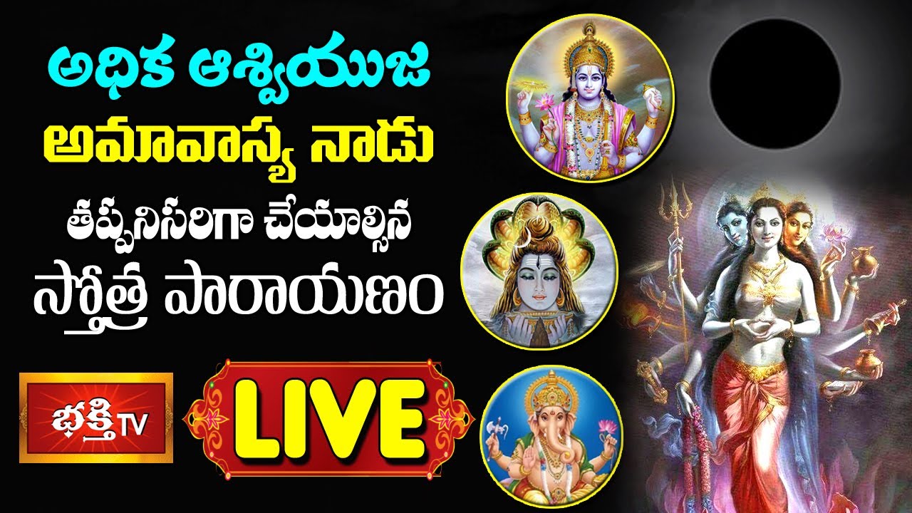 LIVE : అధిక ఆశ్వియుజ అమావాస్య నాడు తప్పనిసరిగా చేయాల్సిన స్తోత్ర ...