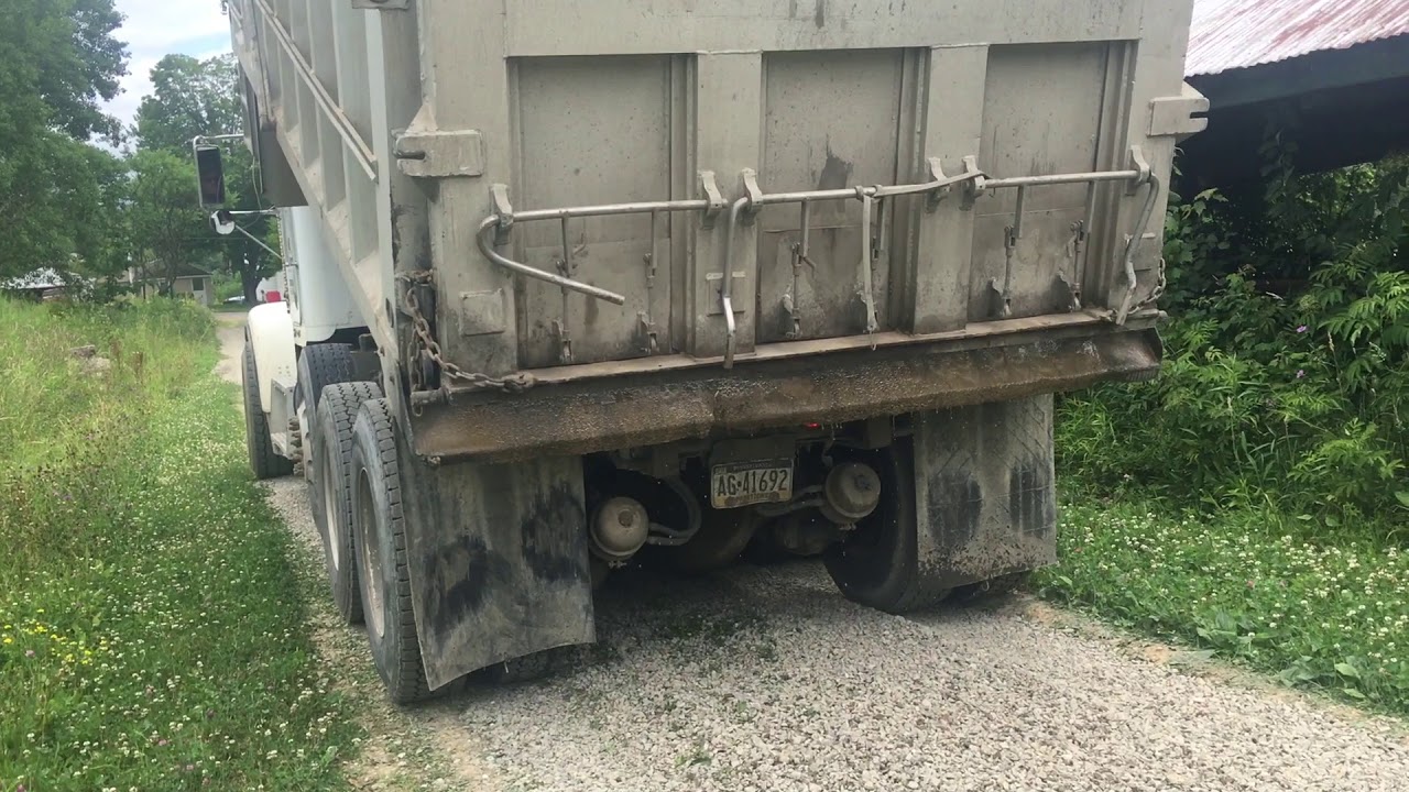 Delivery of 2B gravel for road - YouTube