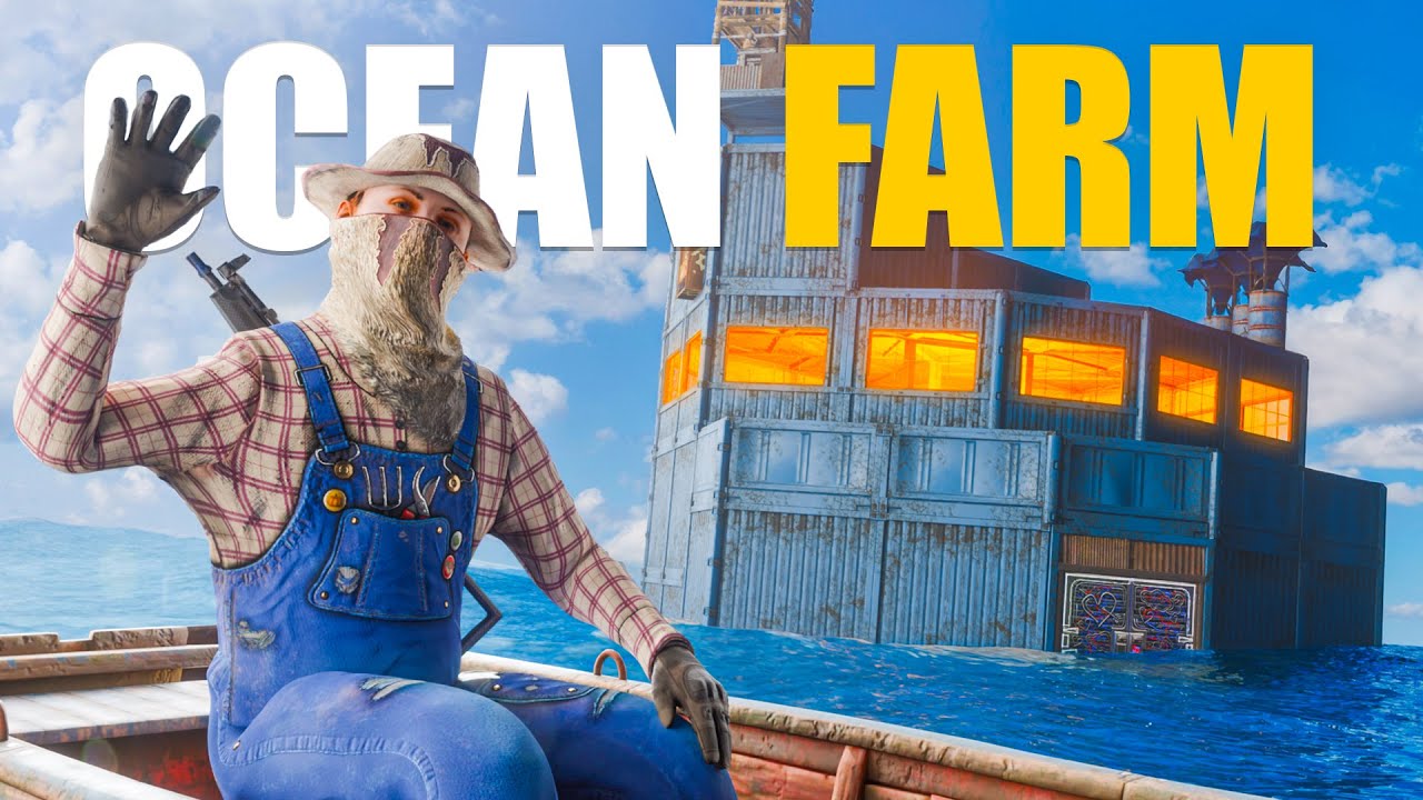 I built a FARM BASE IN THE OCEAN - Rust - YouTube