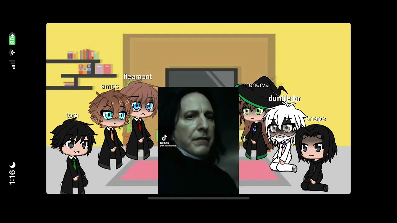 Past Tom riddles class + professors react + future Harry &snape &lilly ...