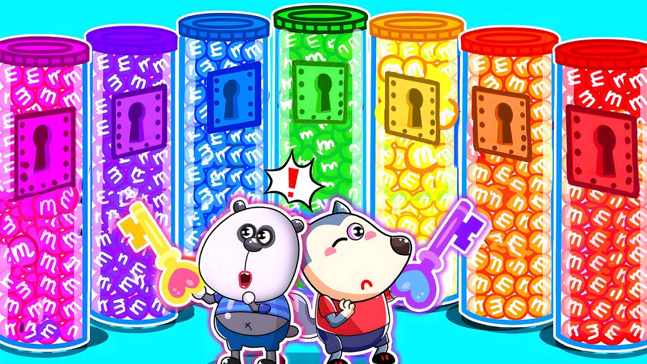 Wolfoo with the M&M candy Sprunki box challenge | Wolfoo Family - YouTube