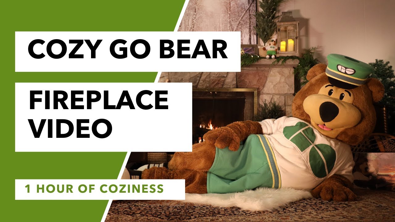 GO Bear Cozy Fireplace Video - 1 HOUR! - YouTube