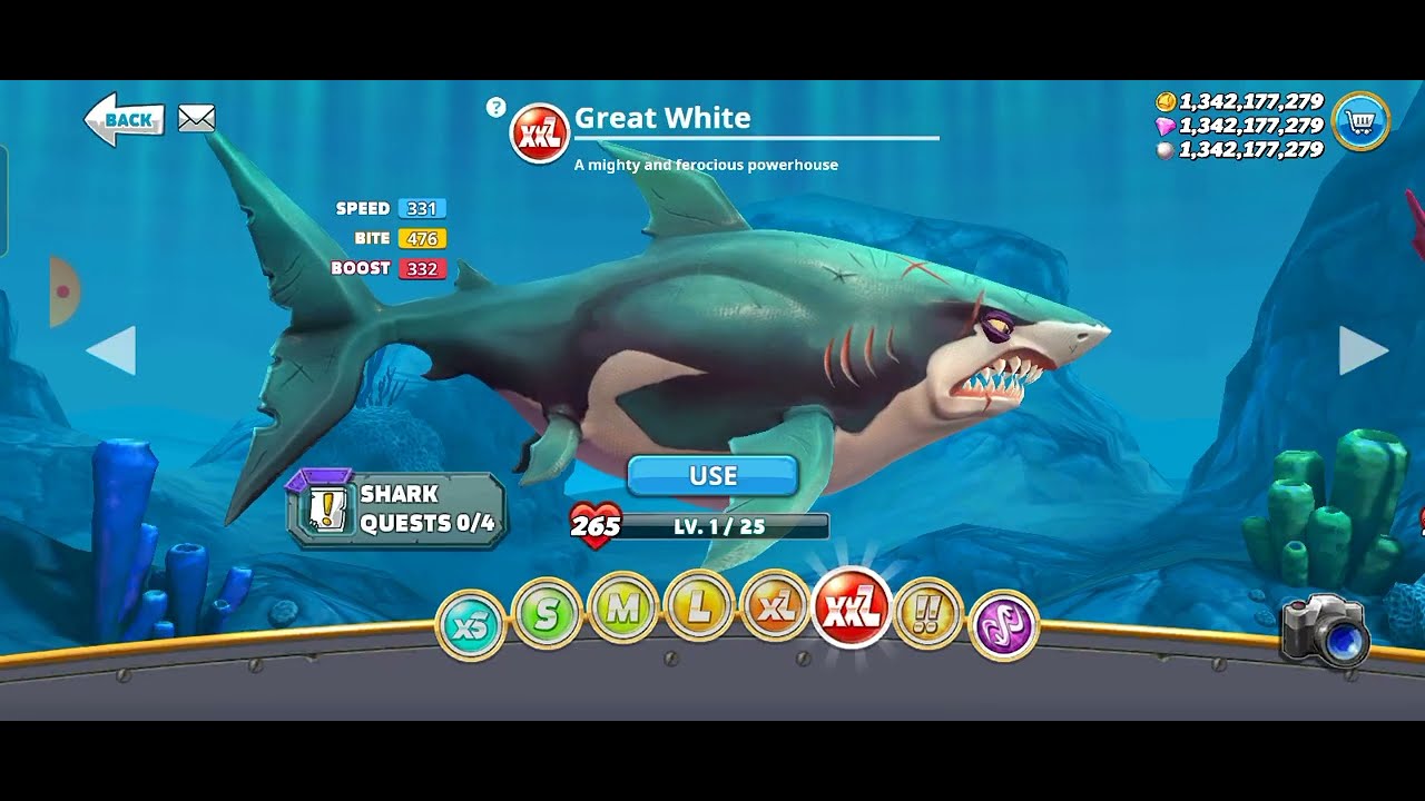 All XXL SHARKS UNLOCK - HUNGRY SHARK WORLD - YouTube