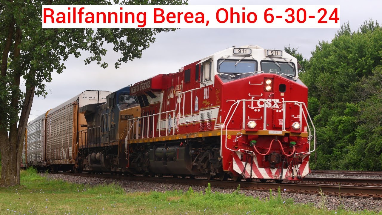 Railfanning Berea, Ohio 6-30-24 FT. KCS Grey Ghost | CSX 911 | CSX 454 ...