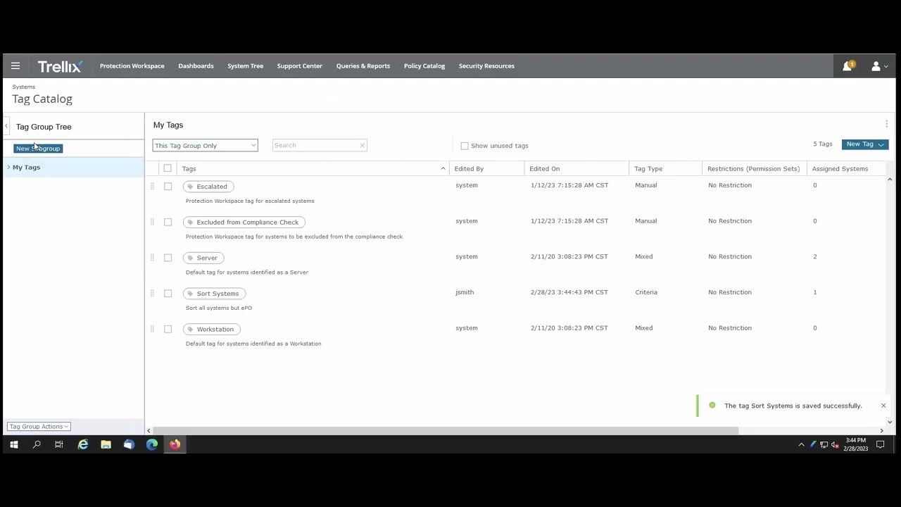 Trellix Smart Tips - Creating a Tag using the Tag Builder in ePO - YouTube