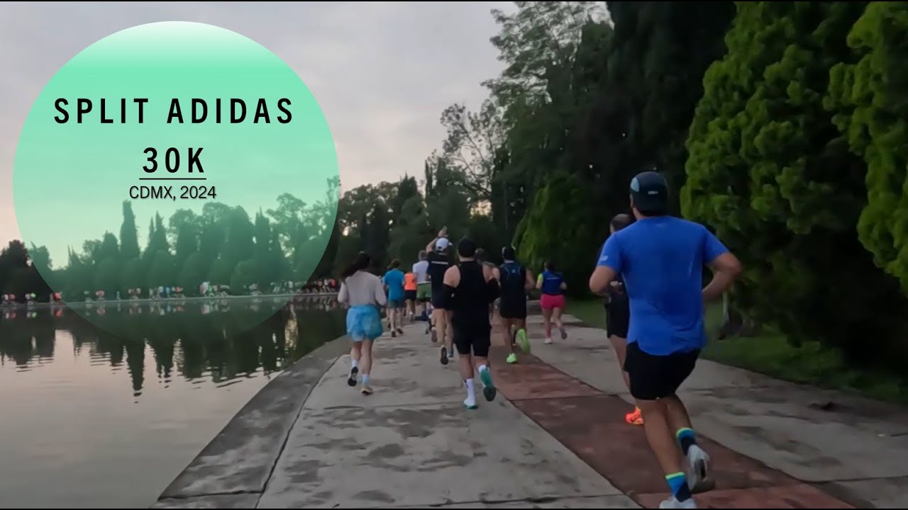 Split Adidas 30k, 2024, carrera completa, virtual run, 30km - YouTube
