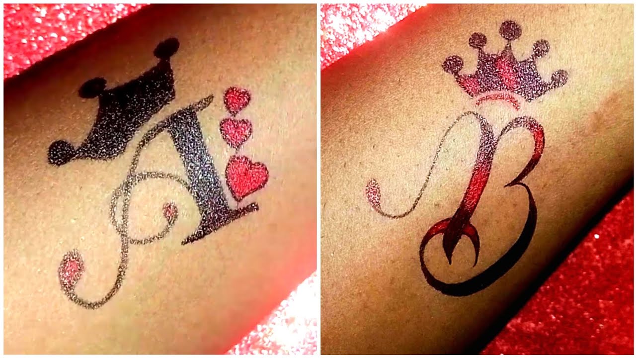 New vrey beautiful A and B letter tattoo design | A & B design | A & B ...