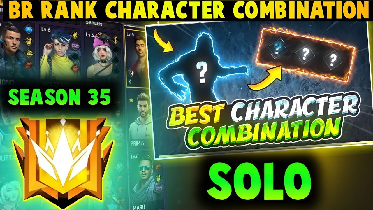 SOLO RANK PUSH CHARACTER COMBINATION | BEST CHARACTER COMBINATION IN ...