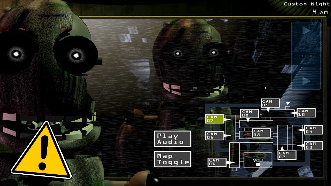 Phantom Blank In FNaF 3 Custom Night! FNaC! (Mod) - YouTube