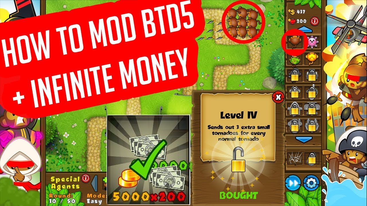 How To Mod BTD5 (Money & Towers)(Updated 2020) - YouTube