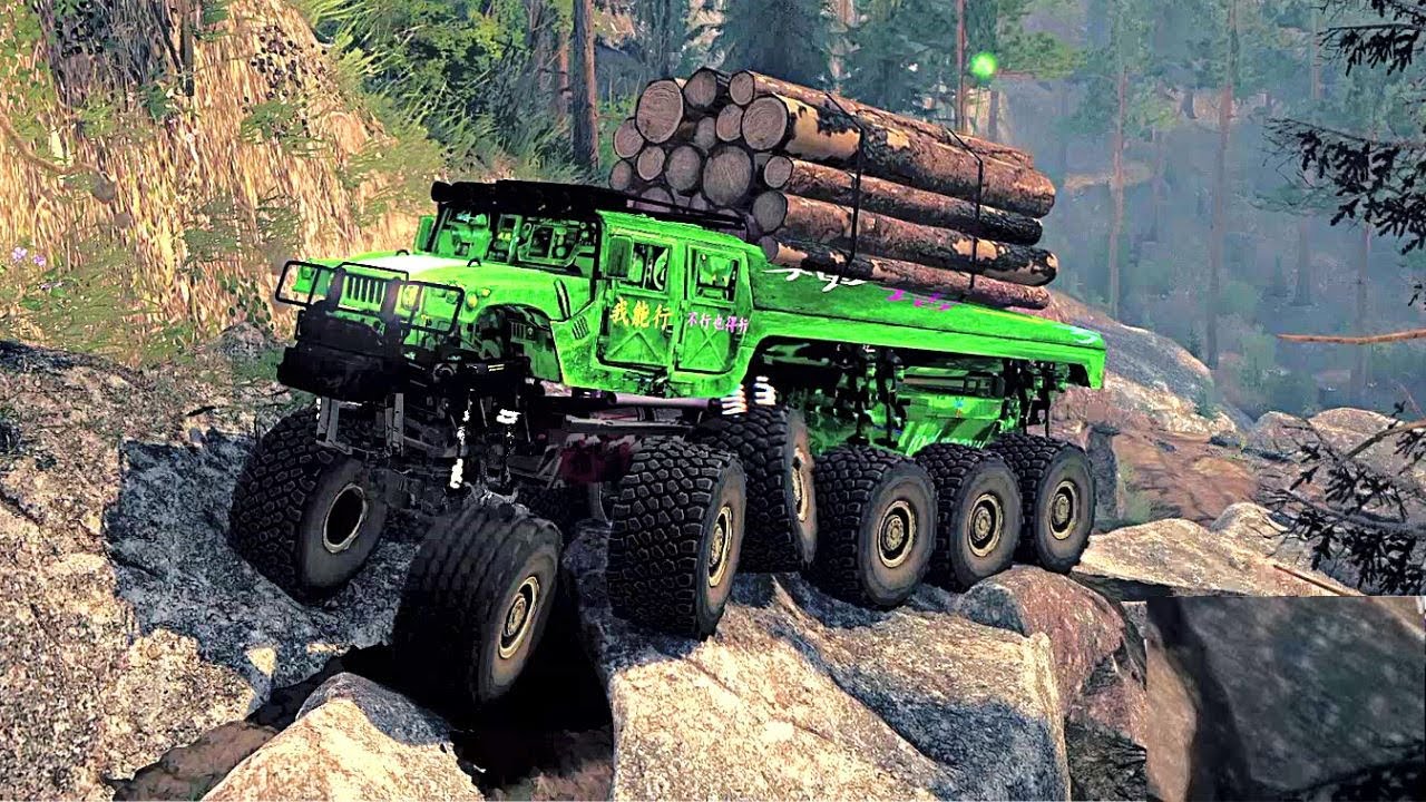 This Multi-Wheels Super Truck Will Go Anywhere With Loaded Heavy logs ...
