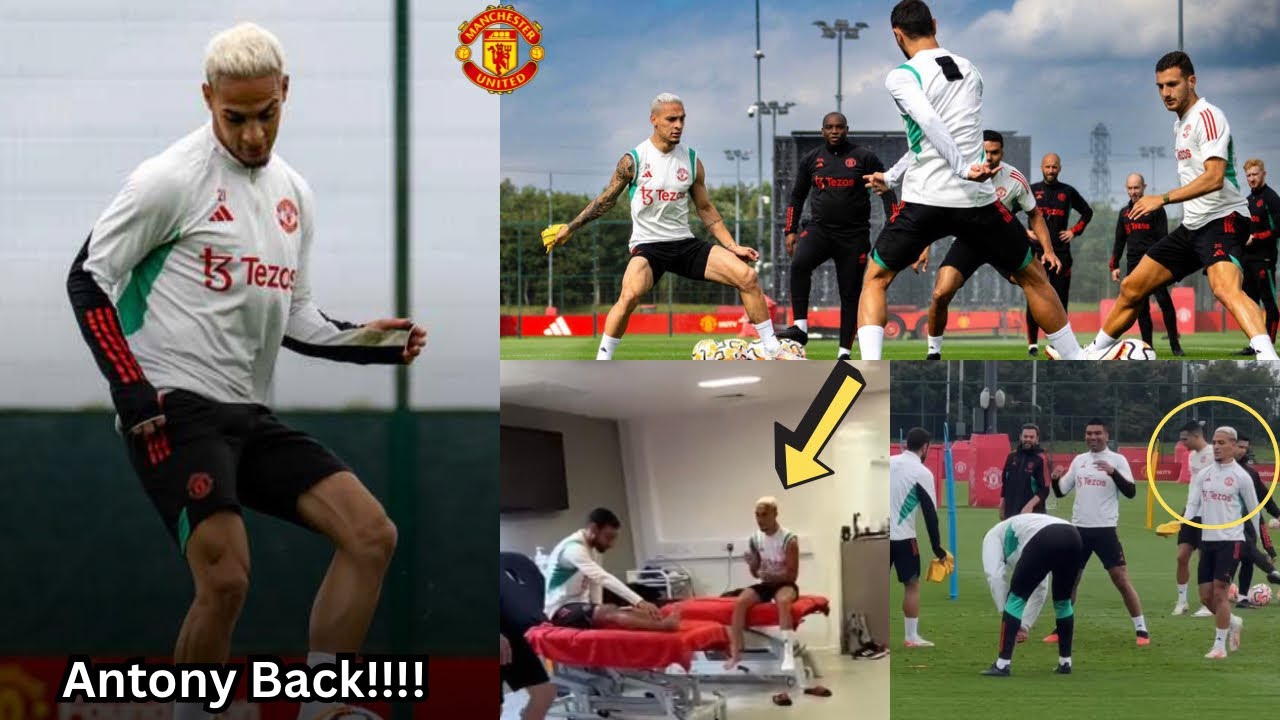 Yes !! Antony back training 🔥, Antony training with Man United squad ...