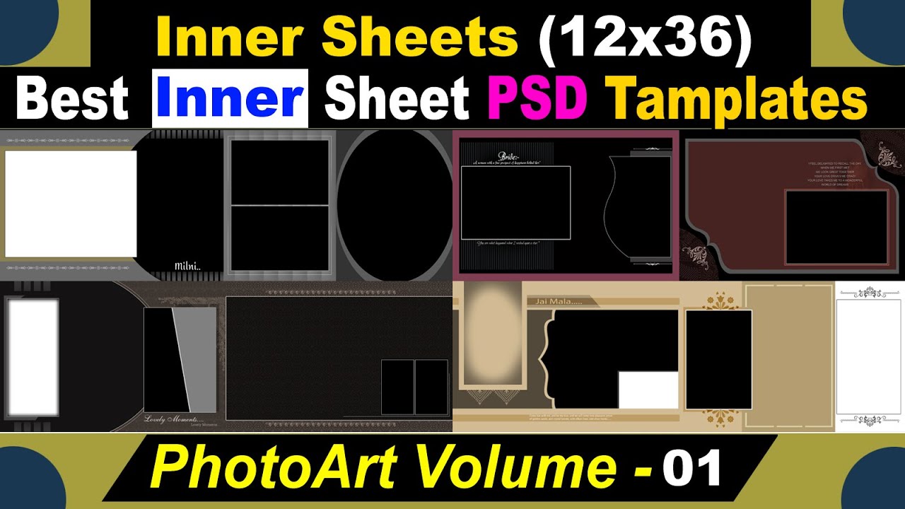 Best 12x36 Inner Sheet PSD Tamplates || Vol 01 || photo art creation ...