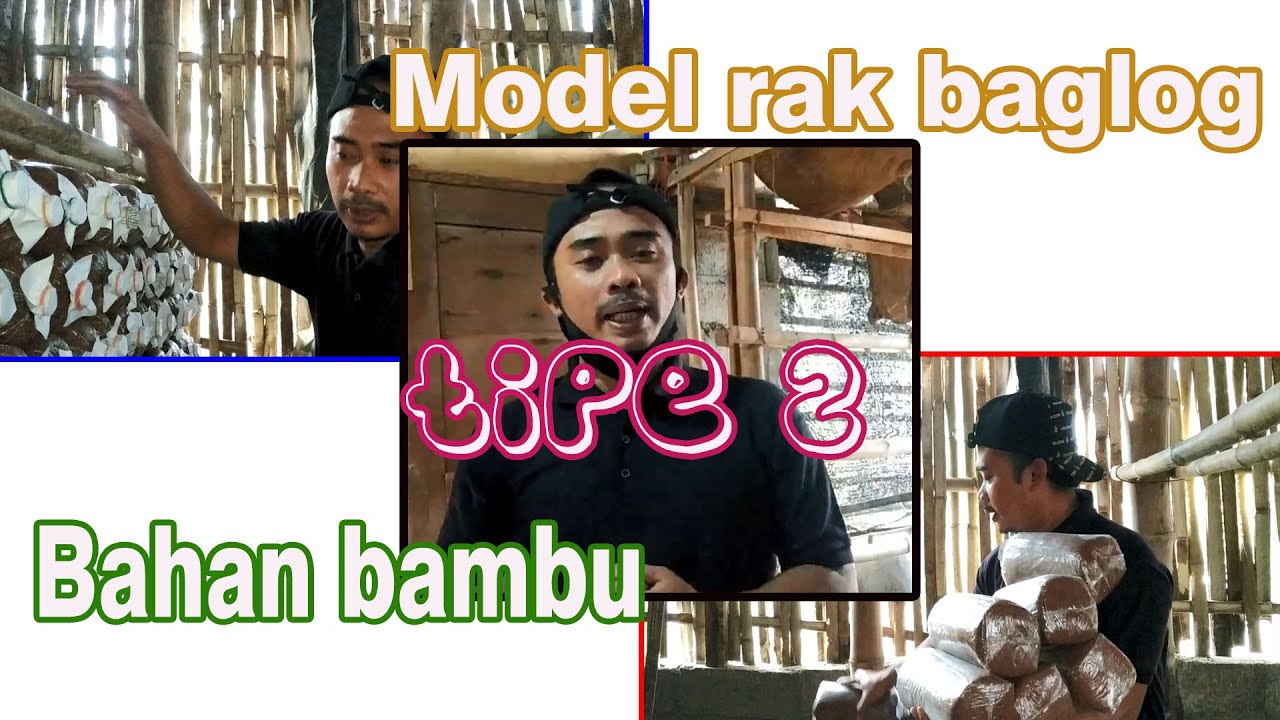 Rak baglog jamur tiram dari bahan bambu (model 2) - YouTube